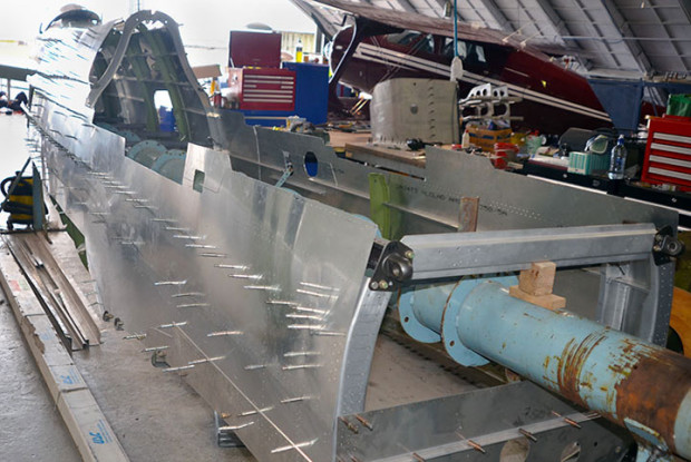 Curtiss P40E in fuselage jig | Pioneer Aero NZ | Warbirds Online